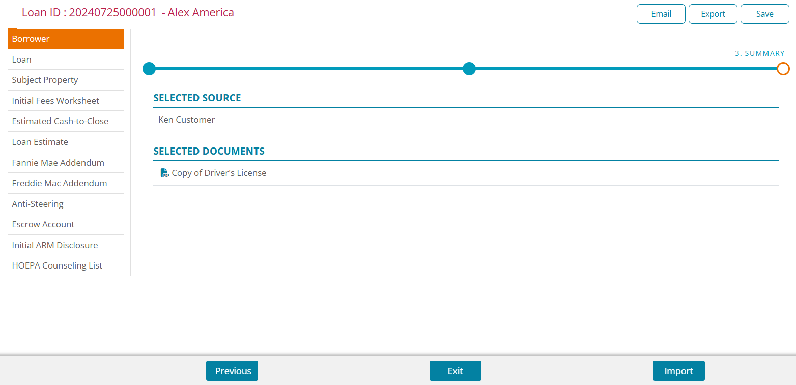 Borrower Information